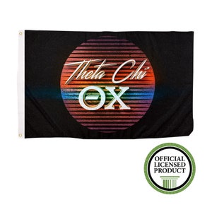 Theta Chi 80's Fraternity Flag Greek Letter Use as a Banner Large 3 X 5 ...