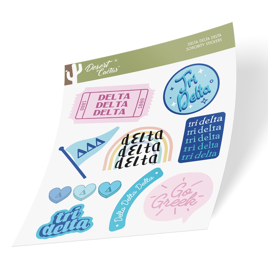 Delta Delta Delta Tri Delta Sticker Decal Laptop Water Bottle Car (cute ...