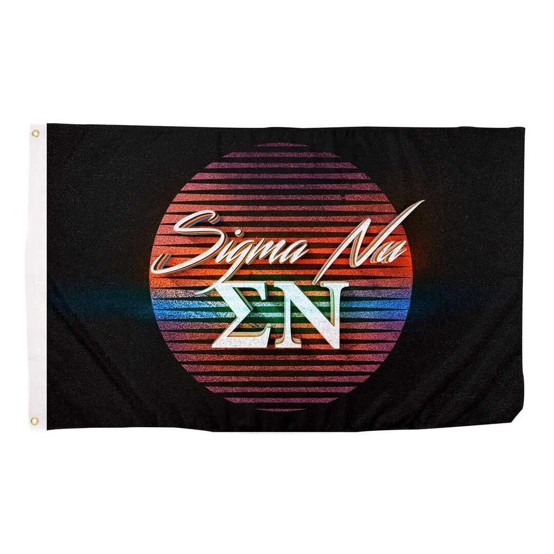Sigma Nu 80's Fraternity Flag Greek Letter Use as a Banner Large 3 X 5 ...