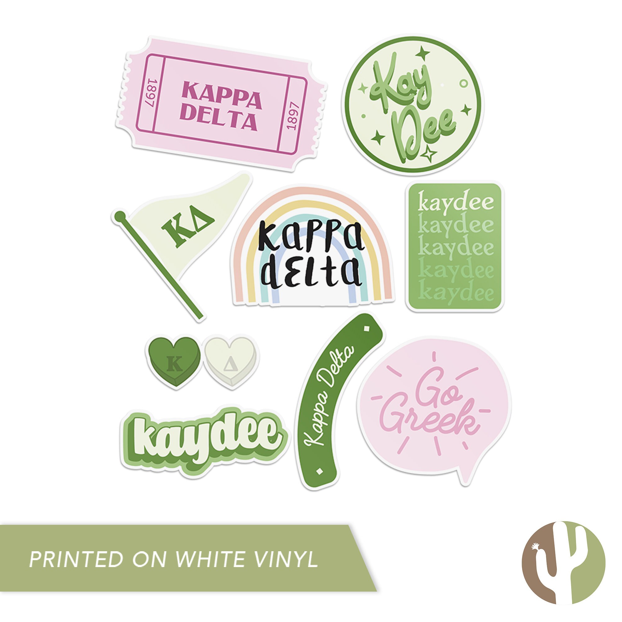 Kappa Delta Sticker Decal Laptop Water Bottle Car cute Sheet | Etsy