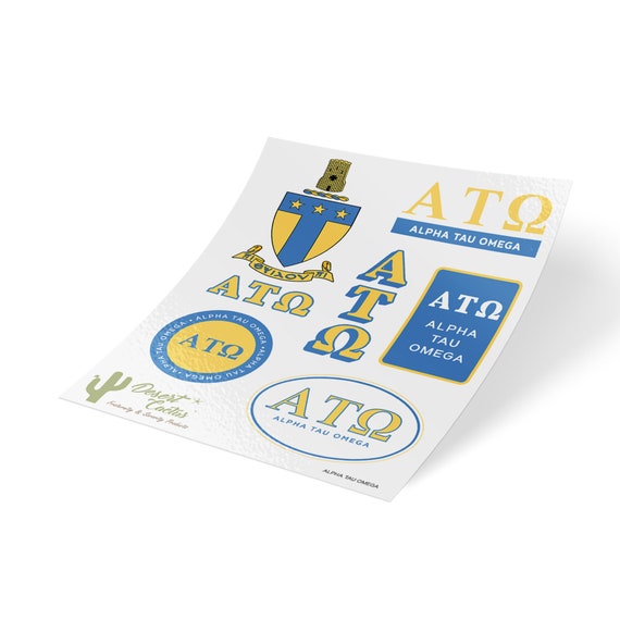 Alpha Tau Omega Fraternity Traditional Crest and Letter | Etsy