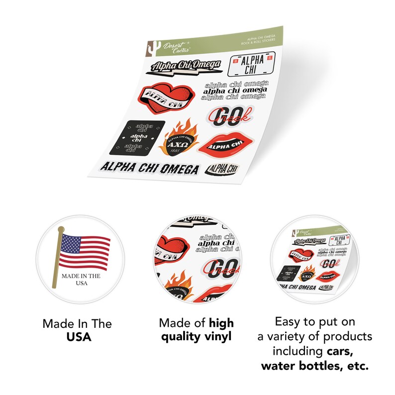 Alpha Chi Omega Sticker Decal Laptop Water Bottle Car rock & - Etsy