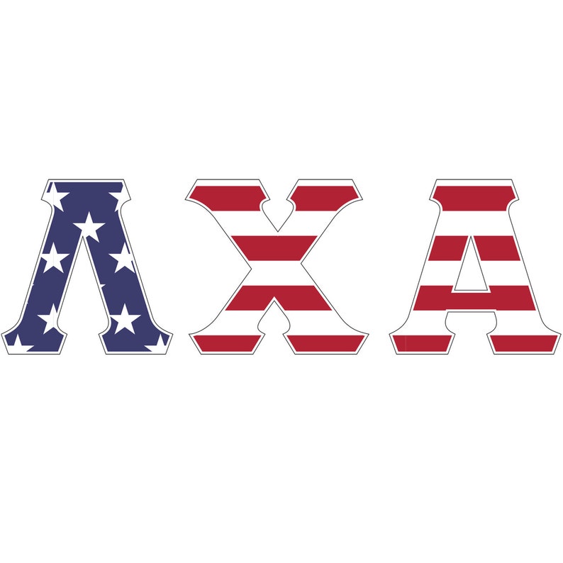 Lambda Chi Alpha Fraternity USA Letter Sticker Outside | Etsy