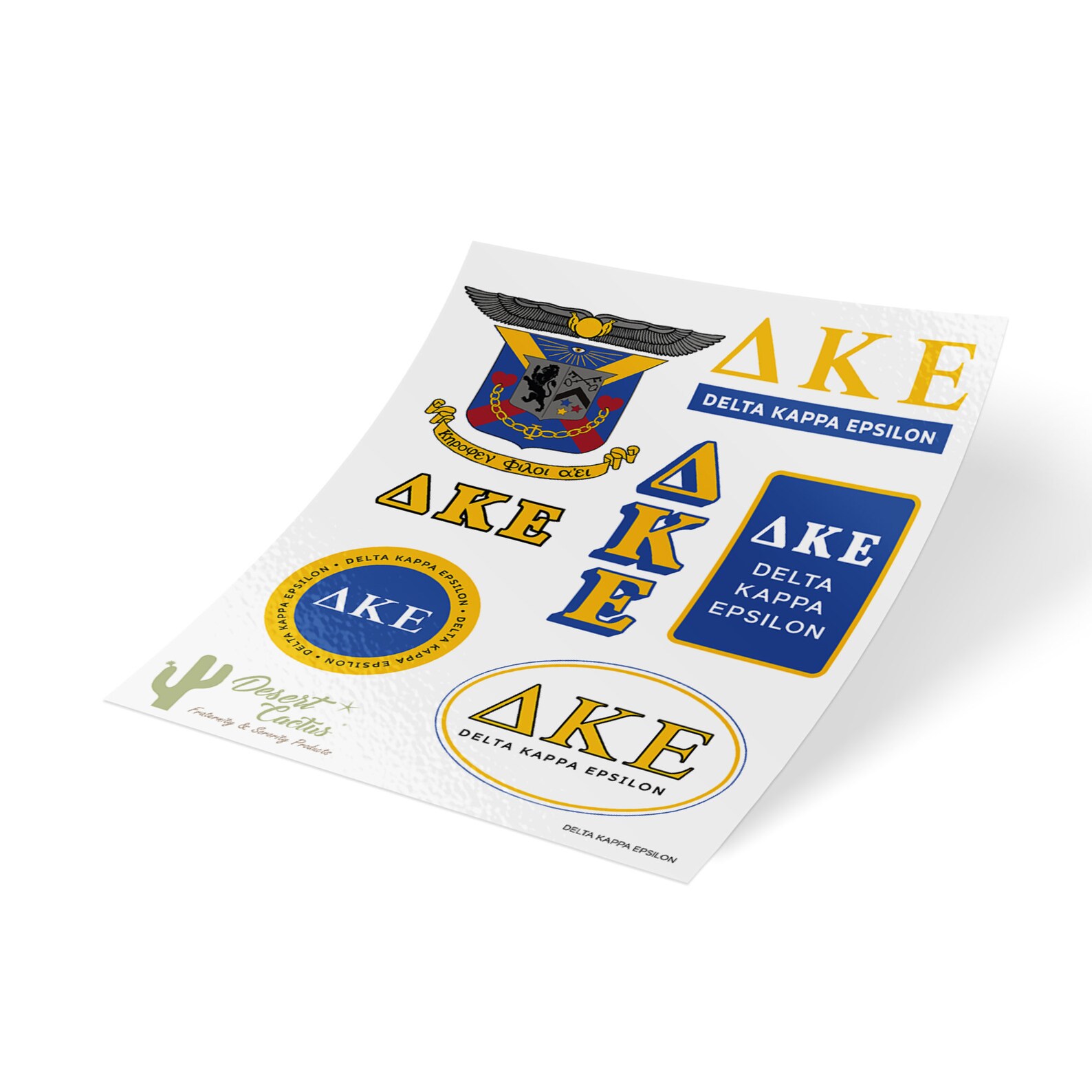 Delta Kappa Epsilon Fraternity Traditional Crest And Letter Etsy