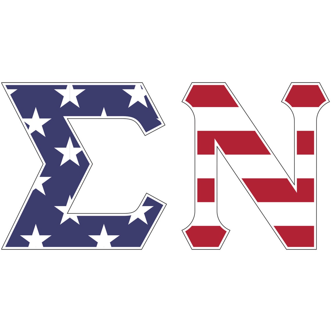 Sigma Nu Fraternity USA Letter Sticker Outside Car/computer | Etsy