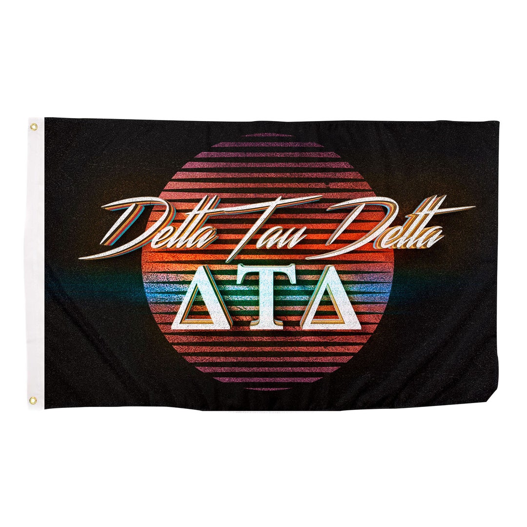 Delta Tau Delta 80's Fraternity Flag Greek Letter Use as a Banner Large ...