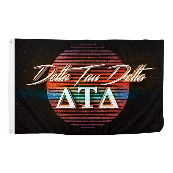 Delta Tau Delta 80's Fraternity Flag Greek Letter Use as a | Etsy