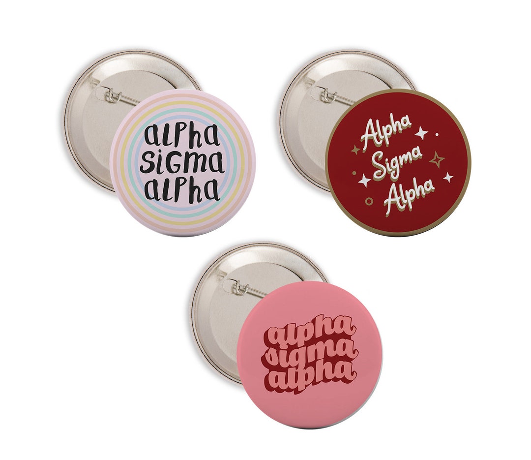 Alpha Sigma Alpha 2.25 Inch Button Pack ASA - Etsy