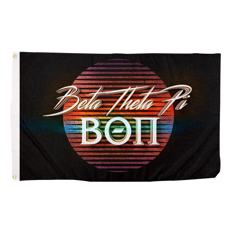 Beta Theta Pi 80's Fraternity Flag Greek Letter Use as a Banner Large 3 ...
