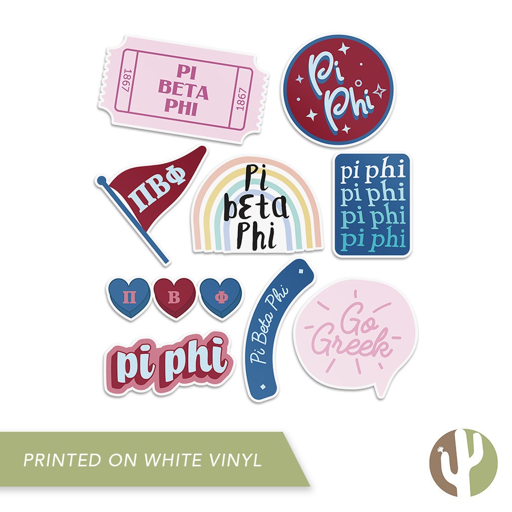 Pi Beta Phi Sticker Decal Laptop Water Bottle Car cute Sheet | Etsy