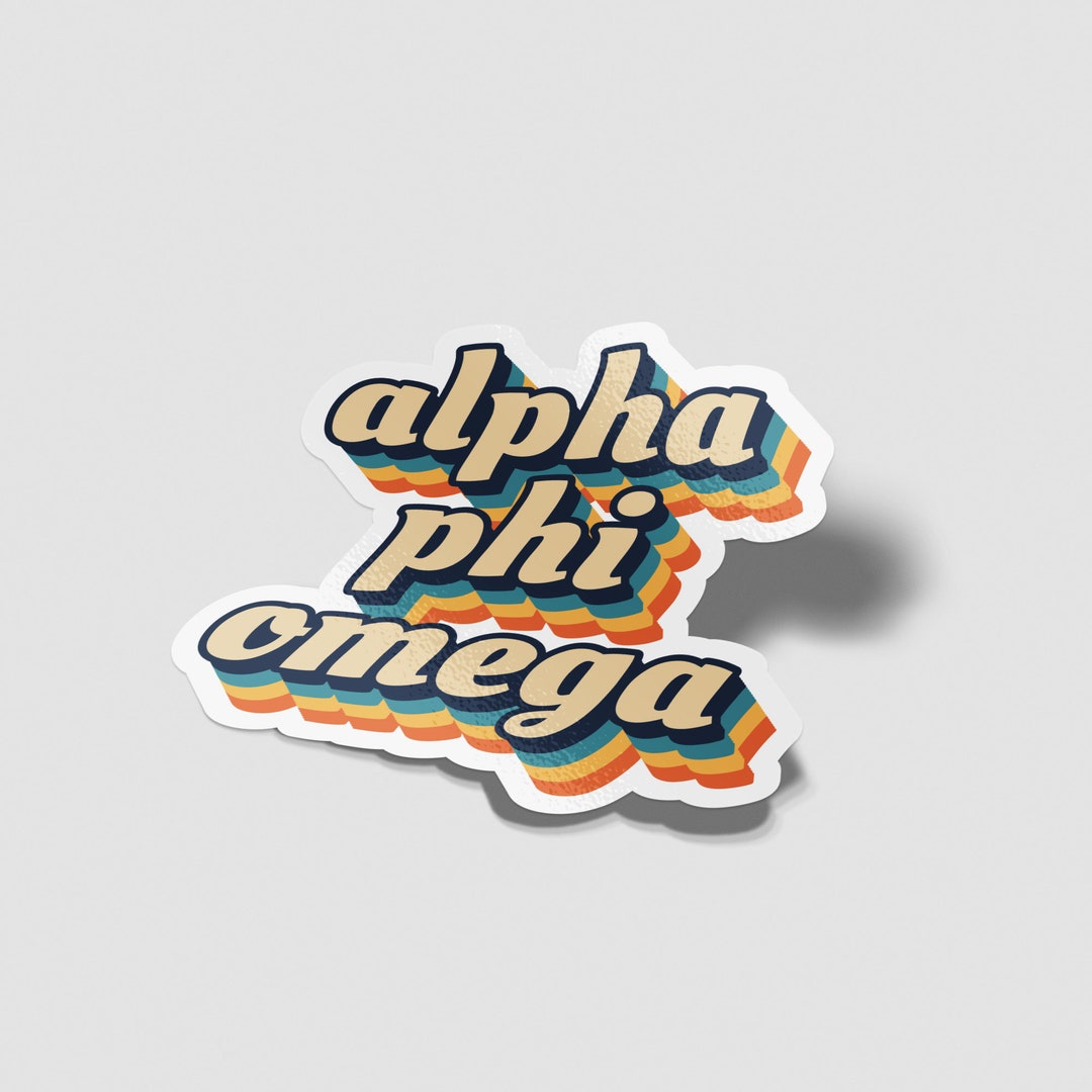 Alpha Phi Omega 70's Decal Sticker Outside Car/computer - Etsy
