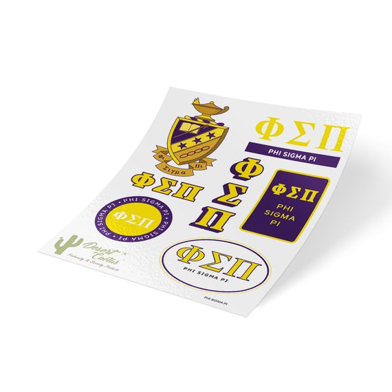 Phi Sigma Pi Fraternity Traditional Crest and Letter Sticker - Etsy