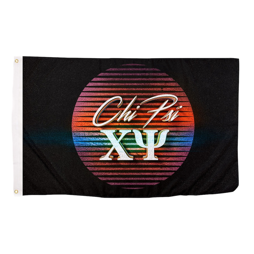 Chi Psi 80's Fraternity Flag Greek Letter Use as a Banner Large 3 X 5 ...