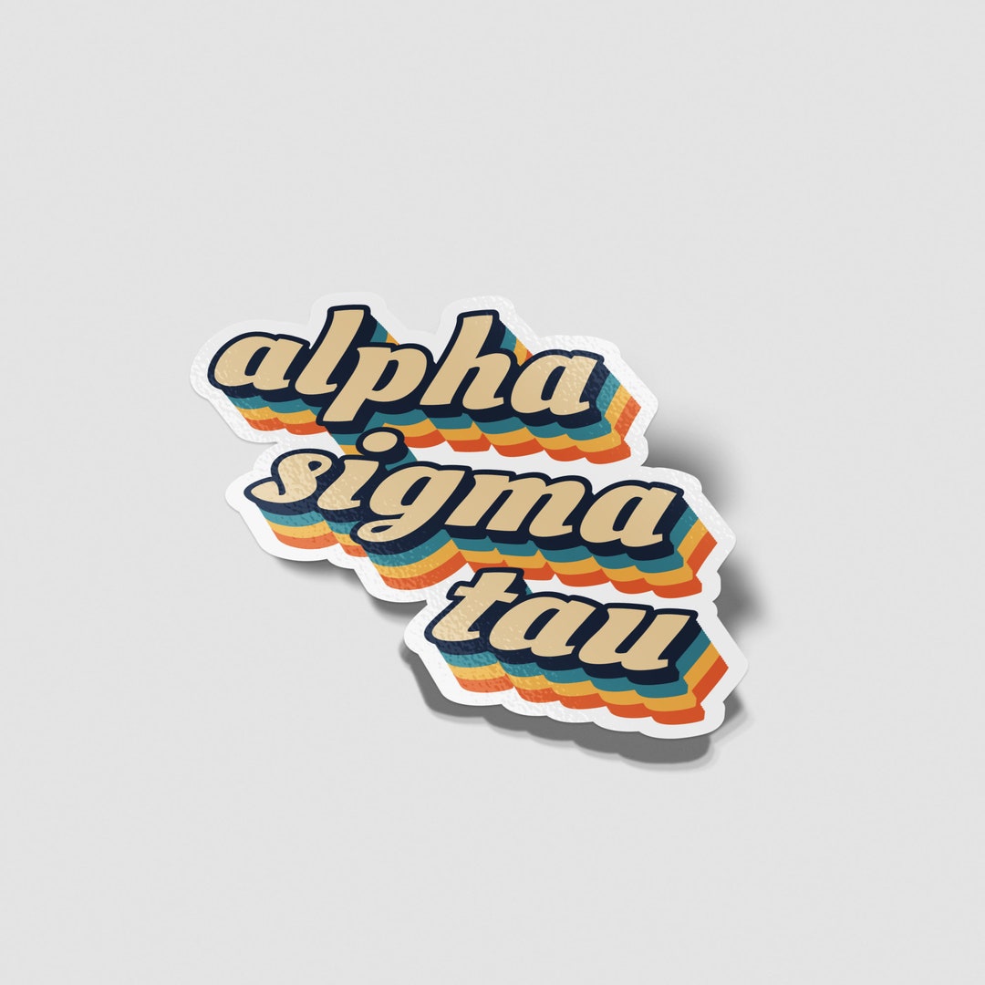 Alpha Sigma Tau 70's Decal Sticker Outside Car/computer - Etsy