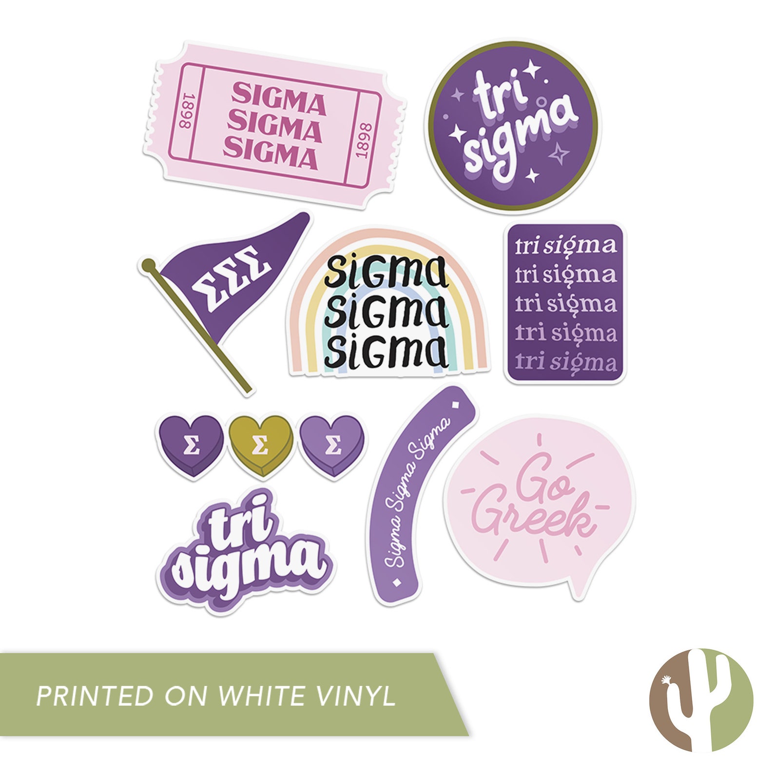 Sigma Sigma Sigma Tri Sigma Sticker Decal Laptop Water Bottle Car (cute ...