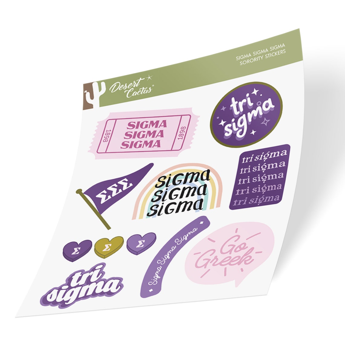 Sigma Sigma Sigma Tri Sigma Sticker Decal Laptop Water Bottle Car (cute ...