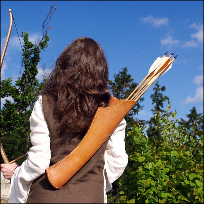 Back Leather Quiver Left Handed/ Right Handed - Etsy