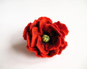 Wet Felted Flower - Etsy