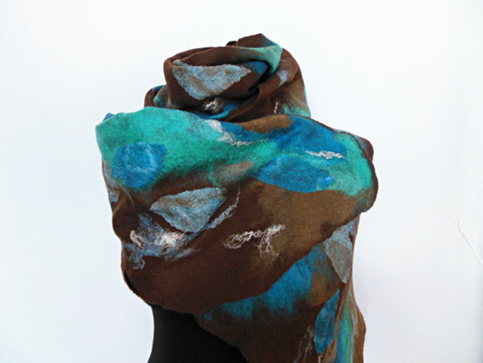 Felted Scarf hand Felted Scarf Wool Scarf Merino Wool - Etsy