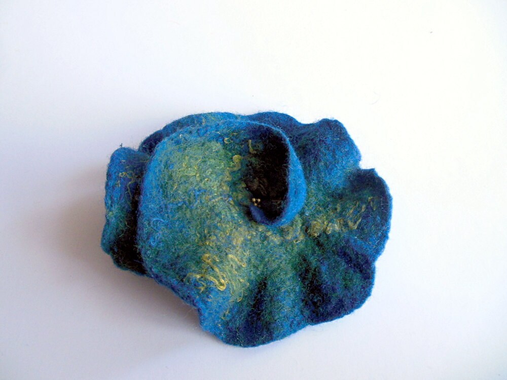 Felted Flower Brooch,felt Brooch,felt Brooch Flower, Felt Pin Hand ...