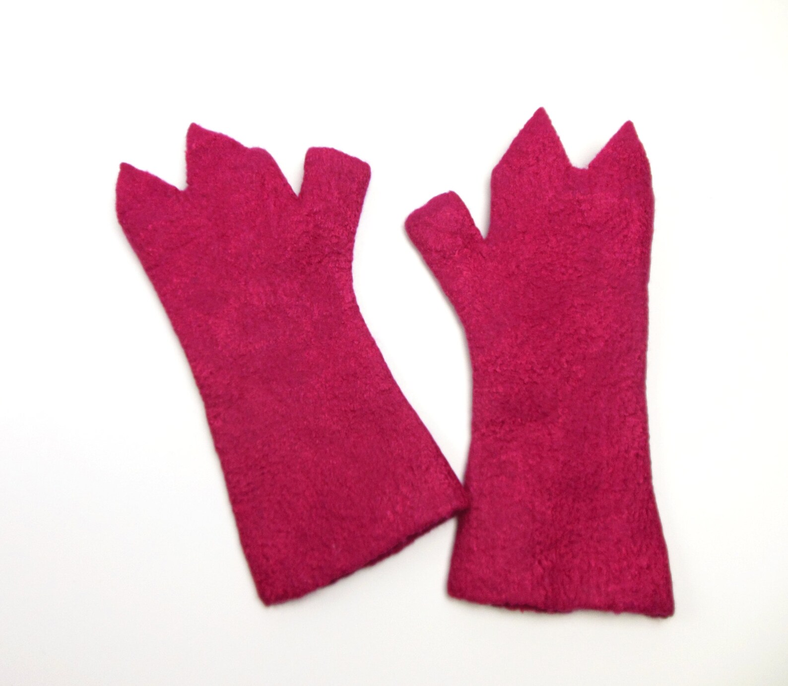 Cat Ears Wool Mittens for Woman Fingerless Mittens - Etsy