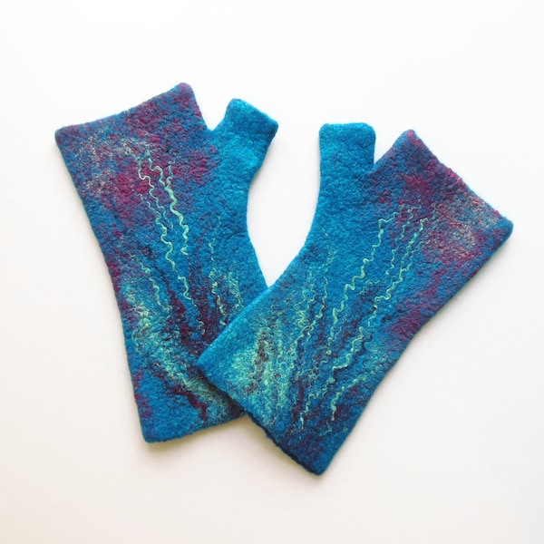 Wool Felted Mittens - Etsy