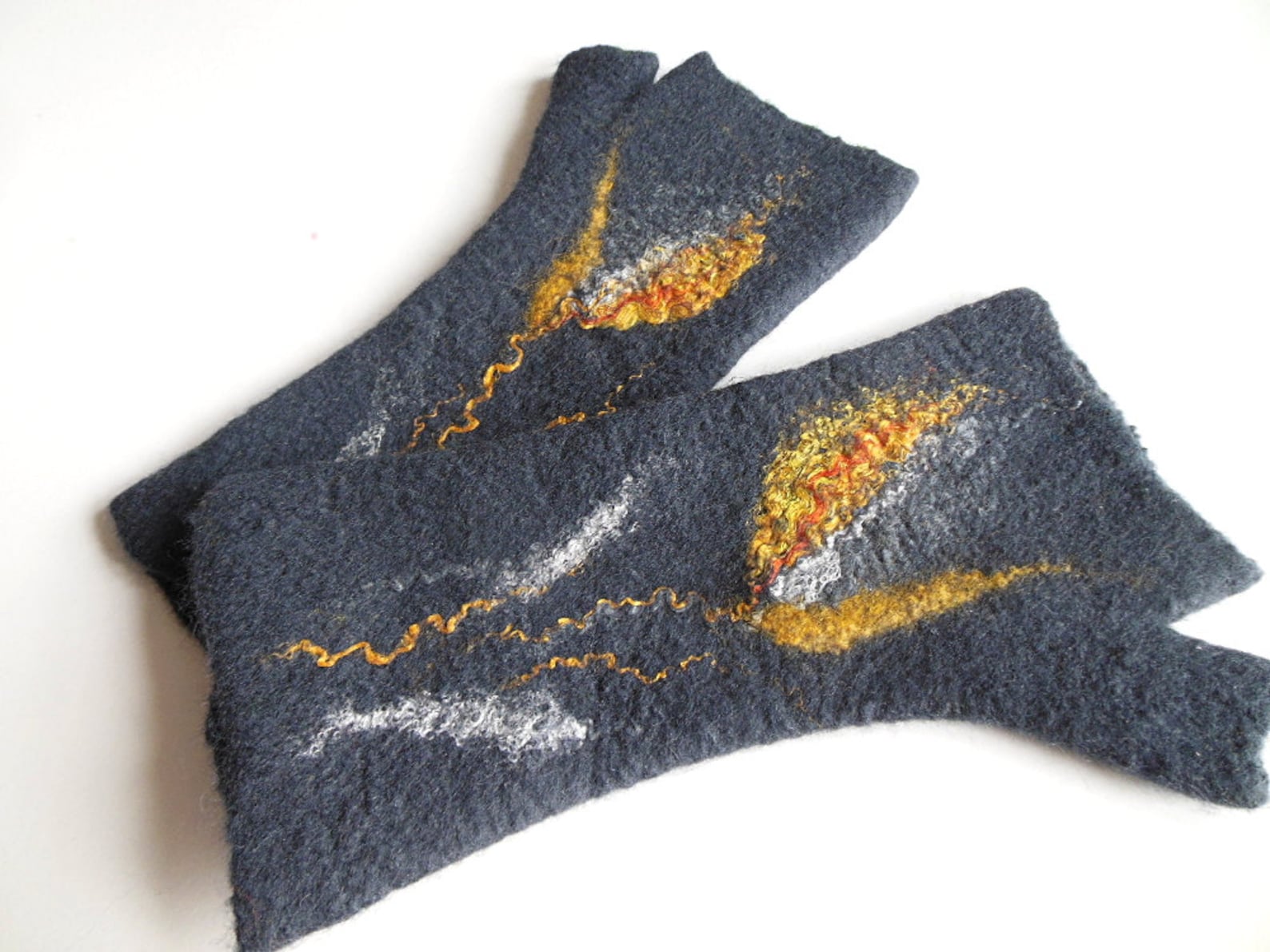 Fingerless Mittens Felted Mittens Fingerless Gloves Felted - Etsy