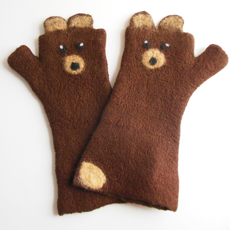 Polar Bear Mittens - Etsy