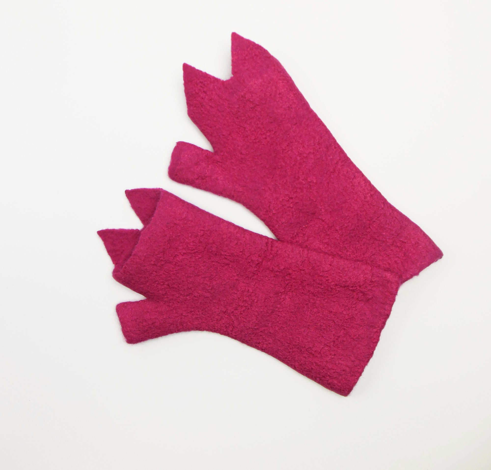 Cat Ears Wool Mittens for Woman Fingerless Mittens - Etsy