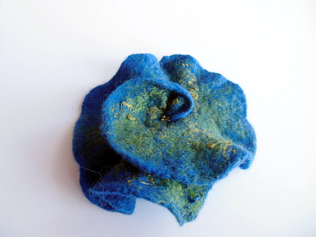 Felted Flower Brooch,felt Brooch,felt Brooch Flower, Felt Pin Hand ...