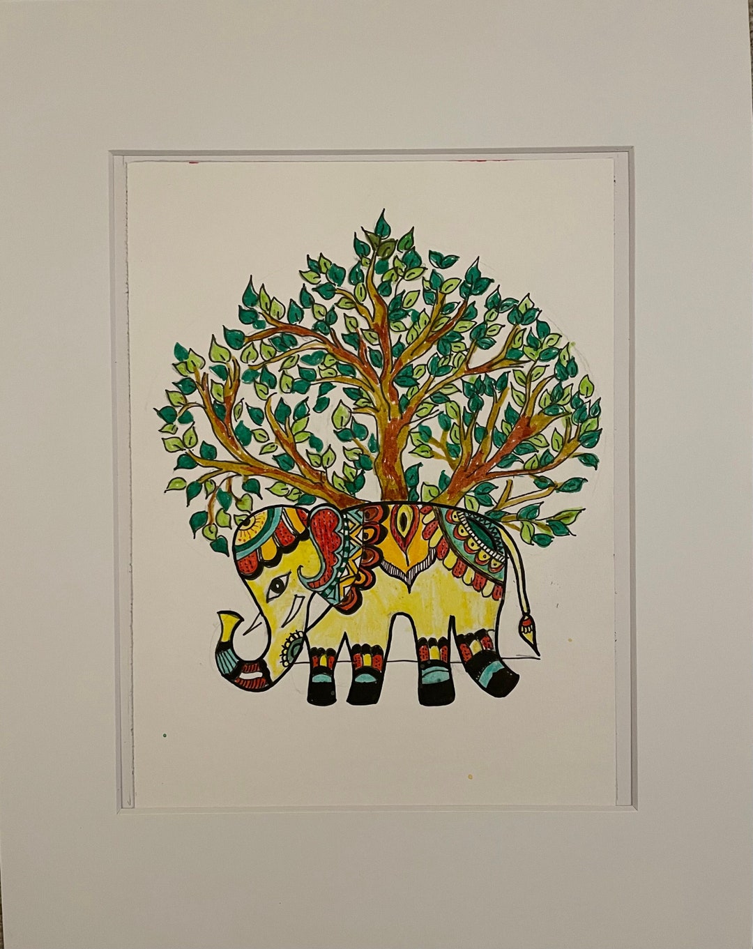 Elephant Under a Tree- Symbolizes Strength, Resilience and Good Luck - Etsy