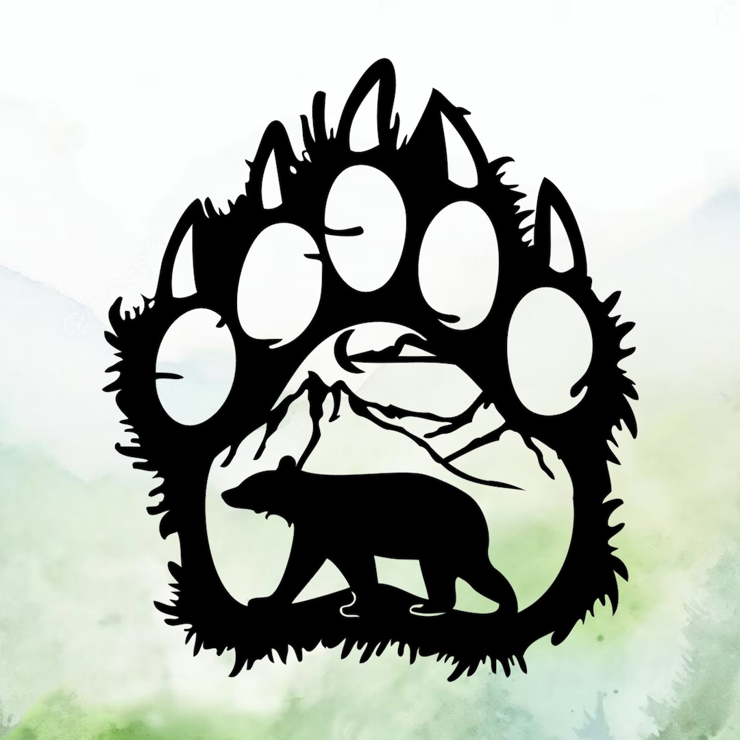 Bear in Paw Vinyl Decal | Car Decal | Window Decal | Laptops. Journals ...