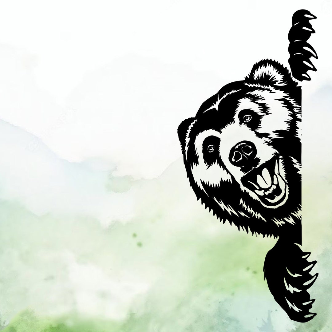 Peeking Bear Vinyl Decal Car Decal Window Decal Laptops. - Etsy