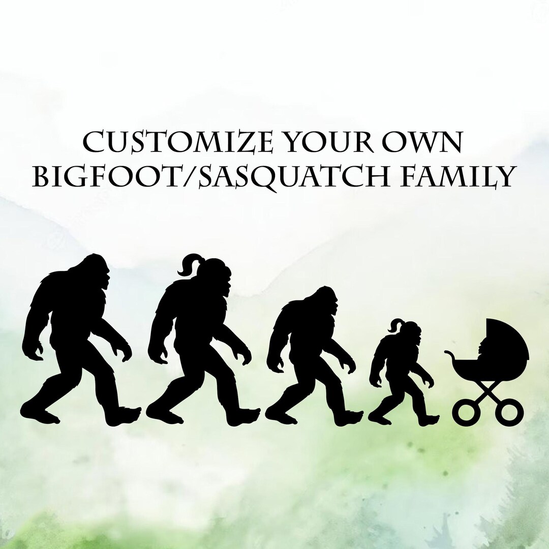 Bigfoot/sasquatch Family Vinyl Sticker Decal | Car Decal | Window Decal ...