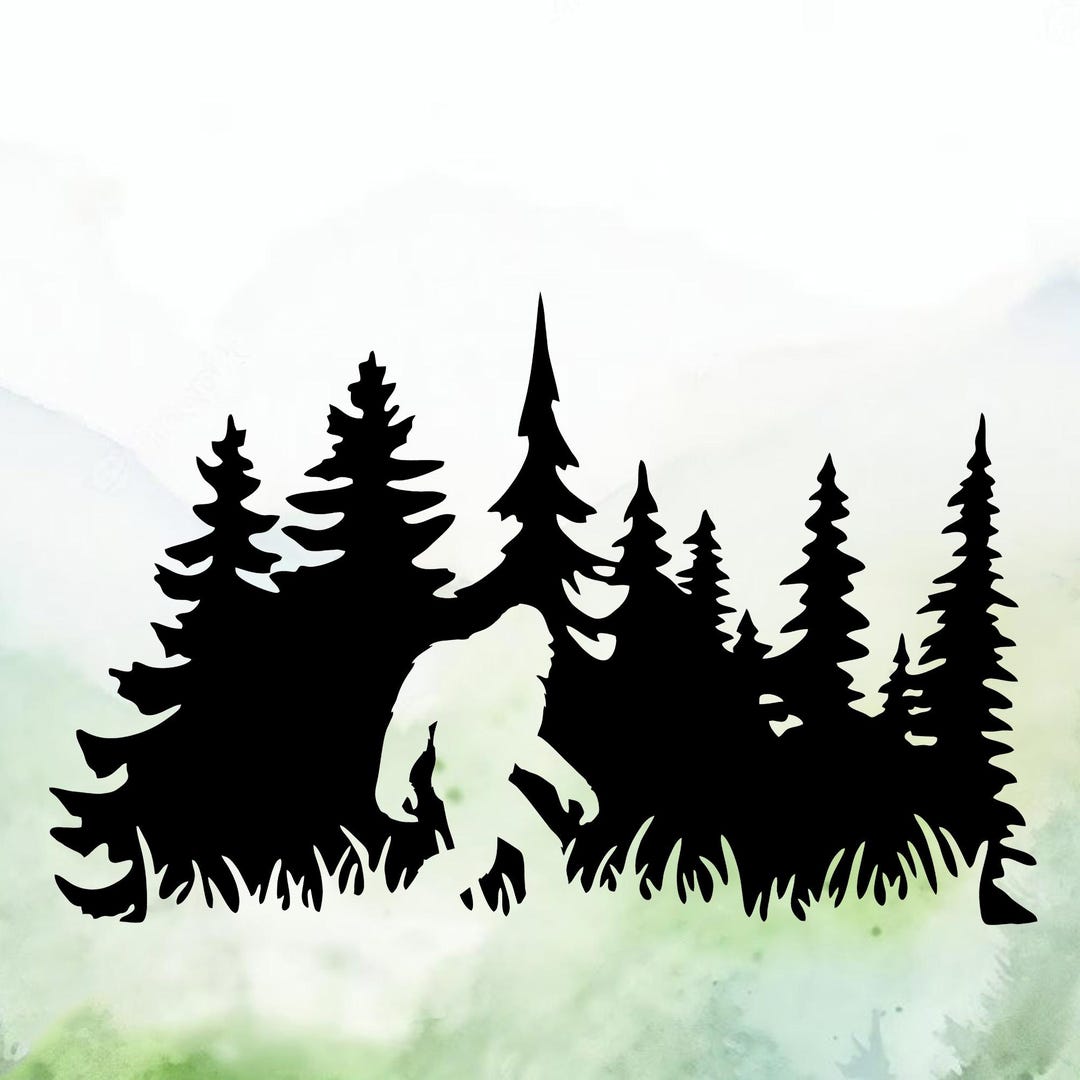 Bigfoot/sasquatch Forest | Cryptid | Car Decal | Window Decal | Mirror ...