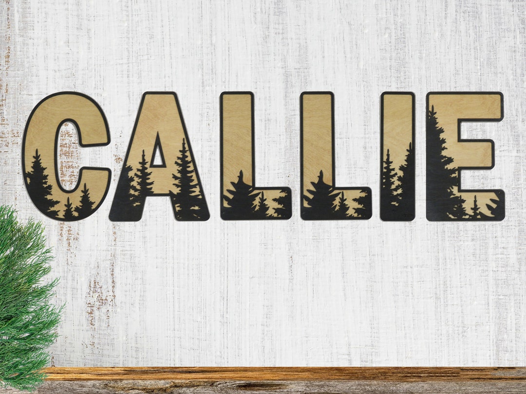 Alphabet Trees Forest Woodland Theme Wall Art 10.5 Inches Tall - Etsy