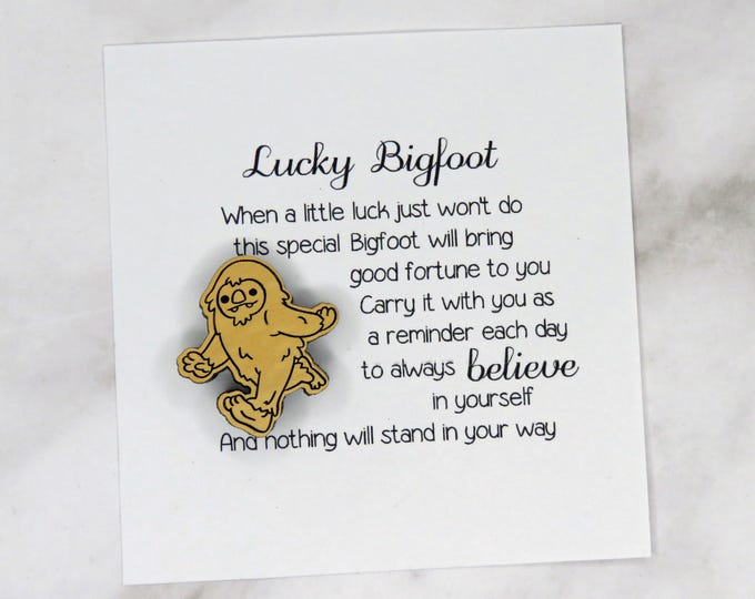 Lucky Bigfoot Token Sasquatch Pocket Pal Pocket Hug - Etsy