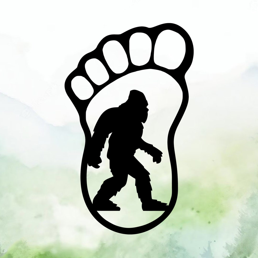 Bigfoot Print Vinyl Decal | Car Decal | Window Decal | Laptops ...
