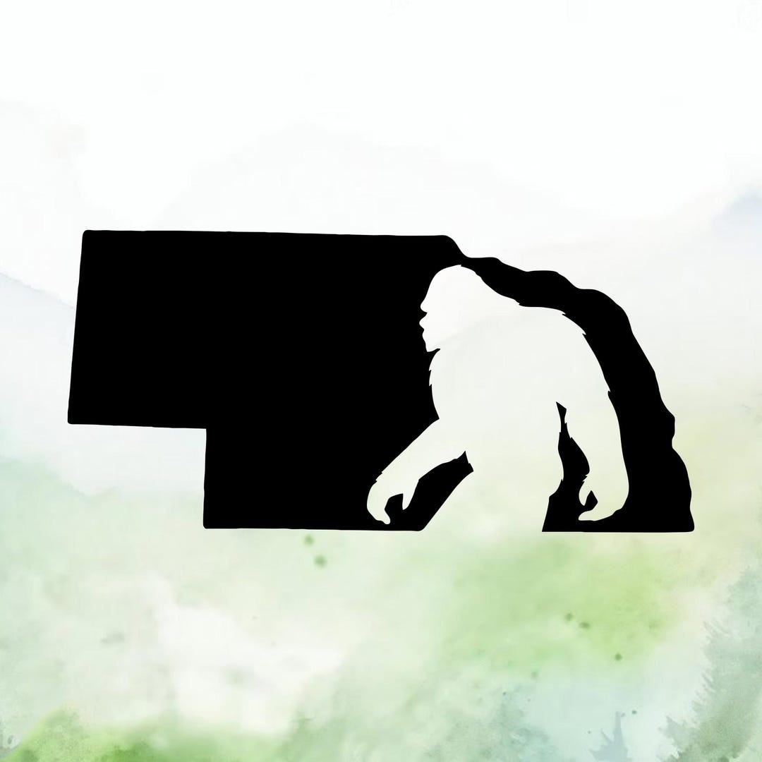 Bigfoot Nebraska Vinyl Decal | Sasquatch Nebraska Vinyl Decal | Car ...