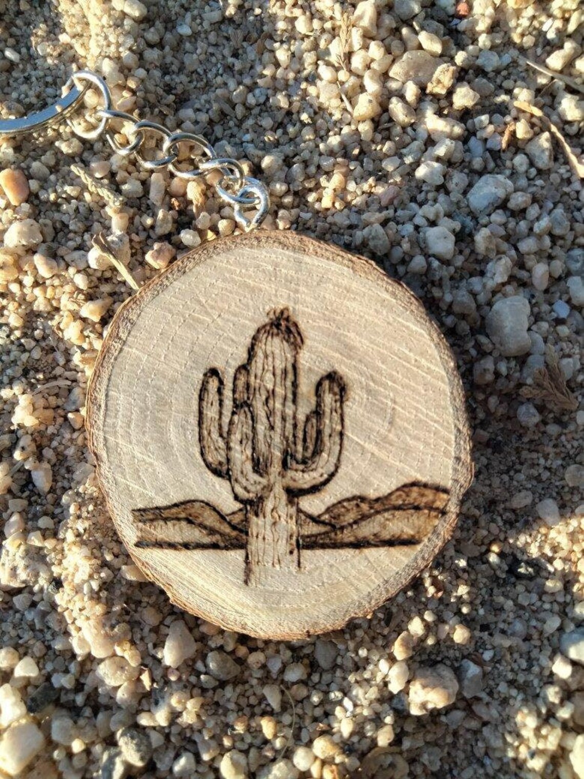 Cactus Desert Keychain - Etsy