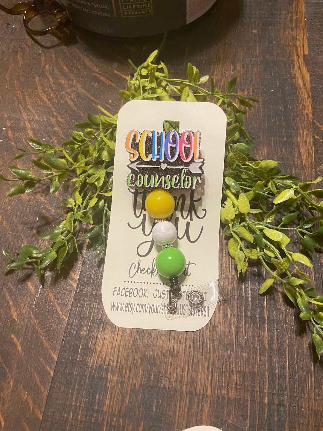 School Counselor, Badge Reel - Etsy