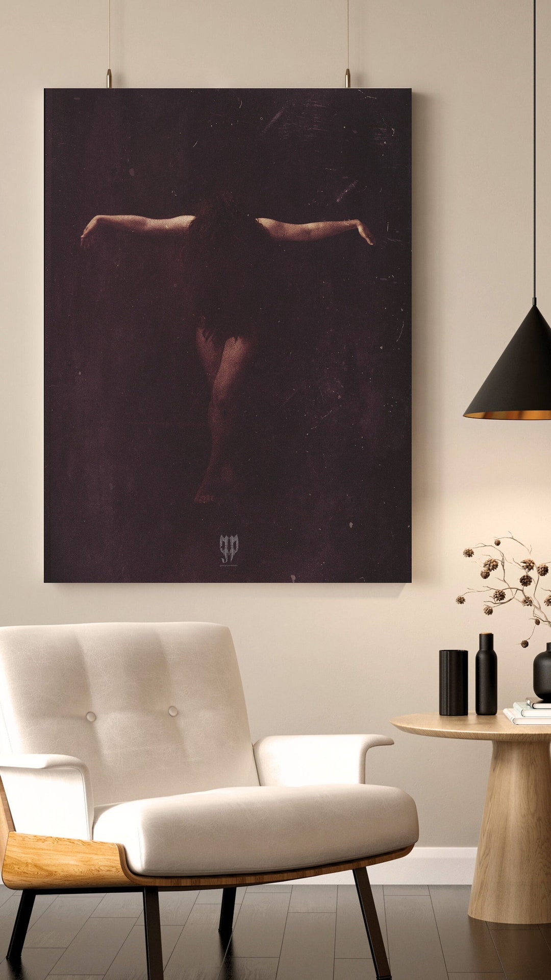 Crucible: Crucifixion Art Print, Nude Female Jesus, Gothic Crucifix ...