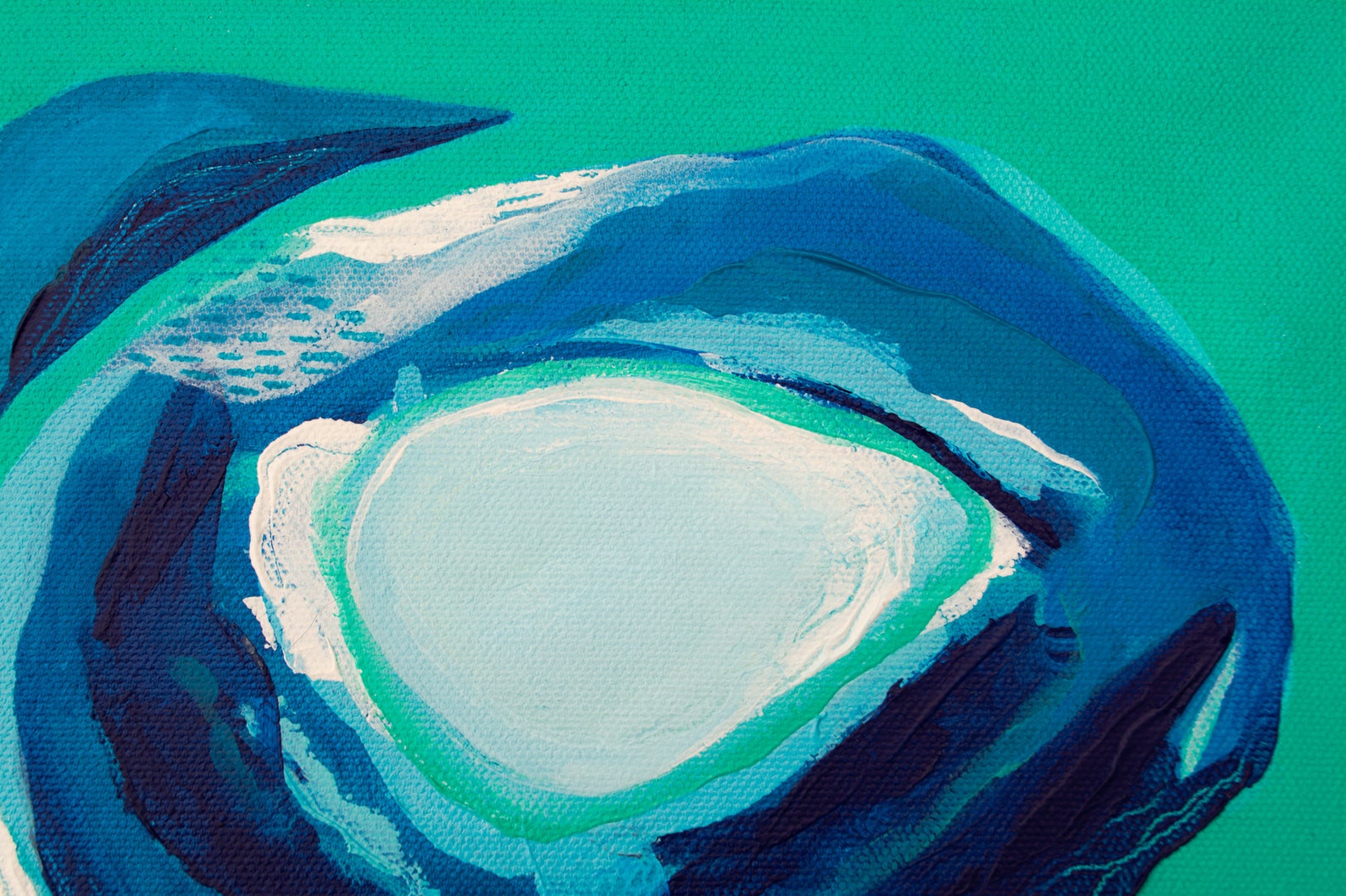 Teal Abstract Painting for Livingroom, Teal Abstract Painting ...