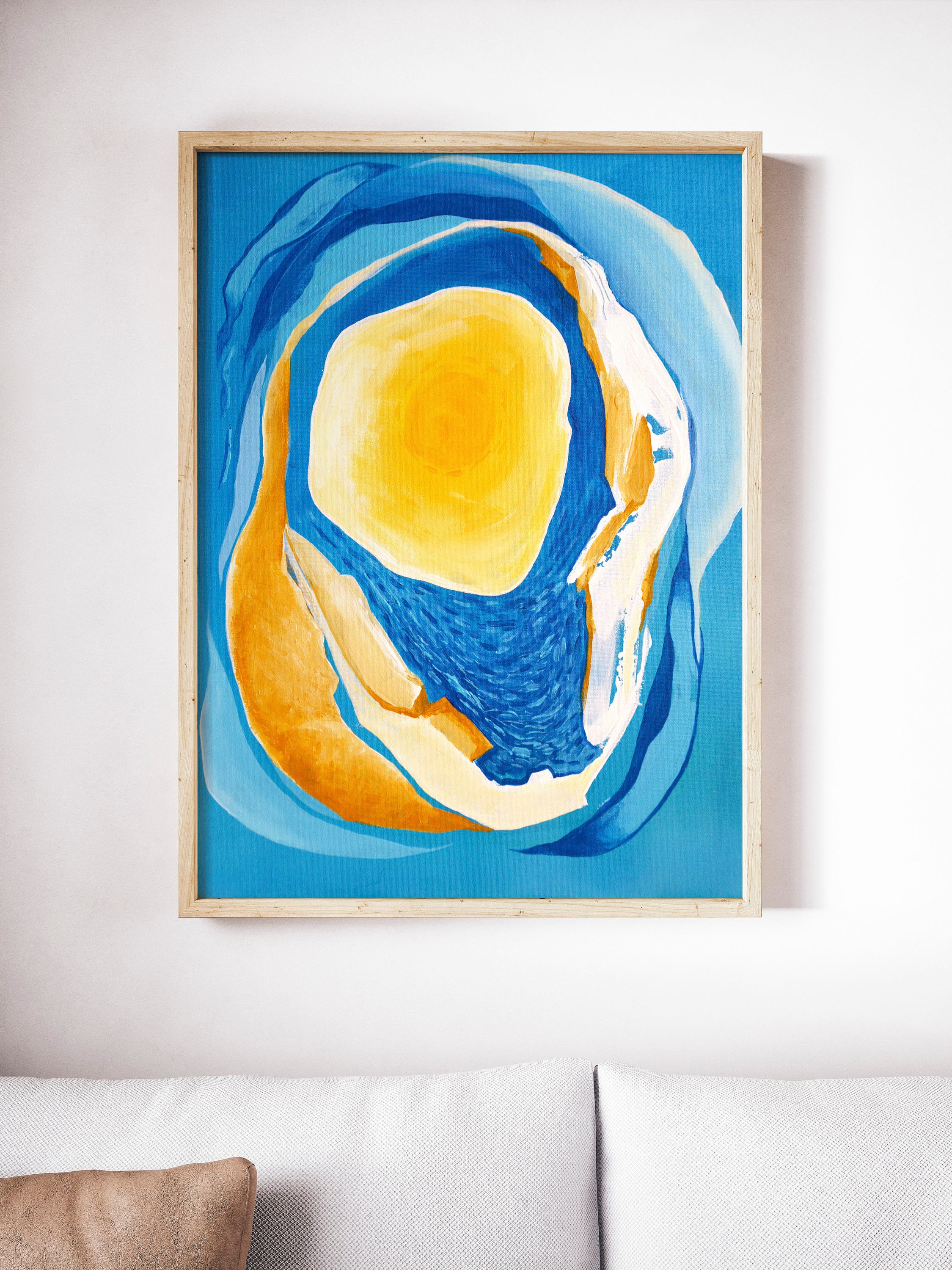 Blue Abstract Modern Art Print, Blue Abstract Painting Print, Blue ...