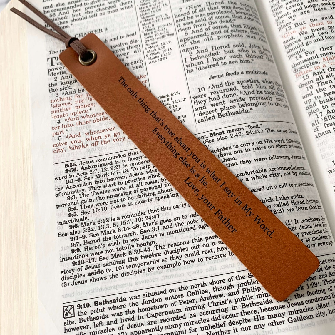 Bible Bookmark Scripture Bookmark Custom Leather Bookmark - Etsy