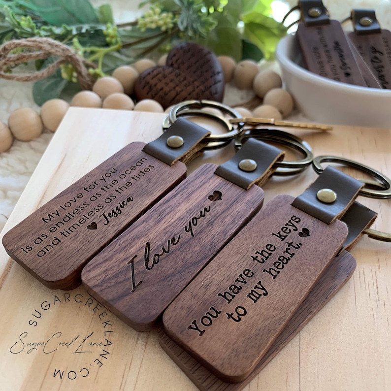 Personalized Key Chain Wood Keychain Wooden Keychain Custom - Etsy