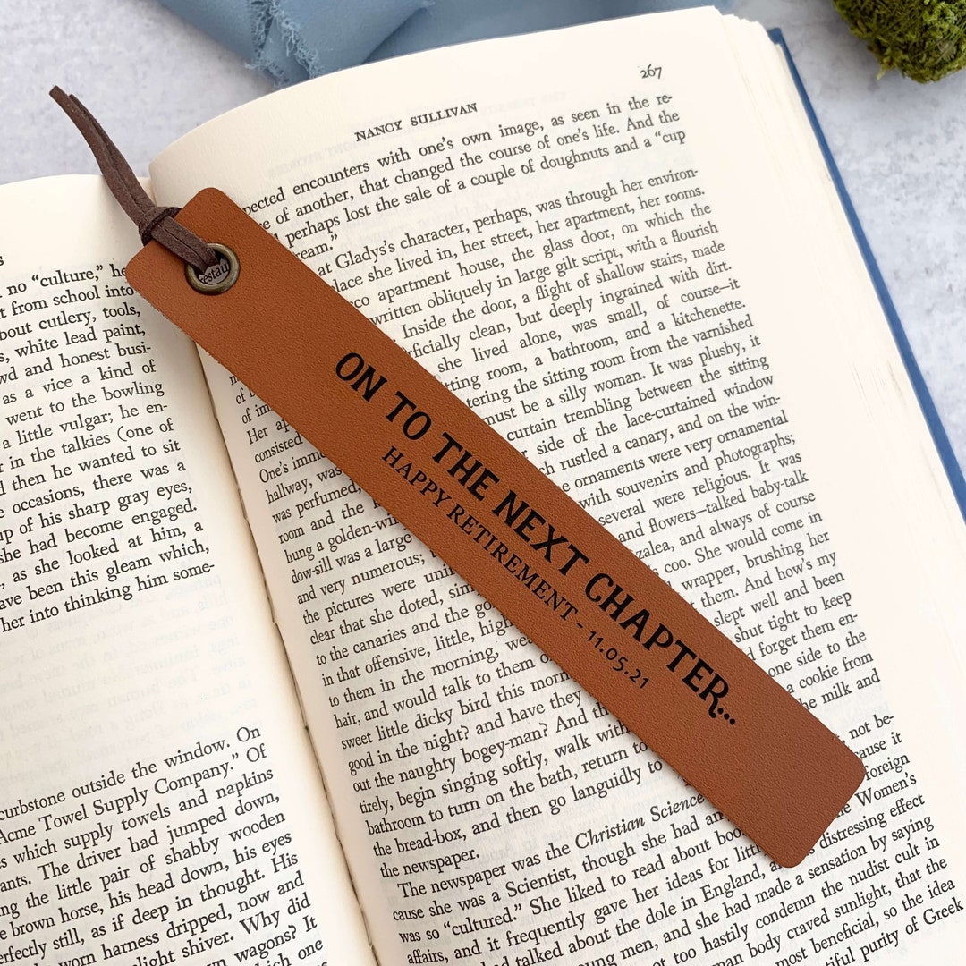 Leather Bookmark Retirement Gift for Men or Women, Retirement Gifts ...