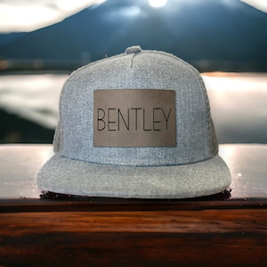 Child's Leather Patch Hat, Child's Custom Hat, Kids Personalized Hat ...