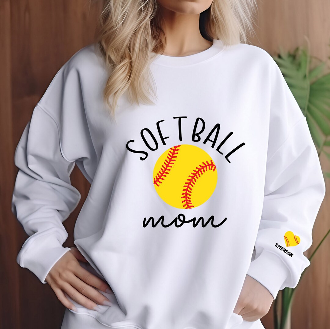 Softball Mom Full Ball Sweatshirt, Softball Grandma Sweatshirt ...