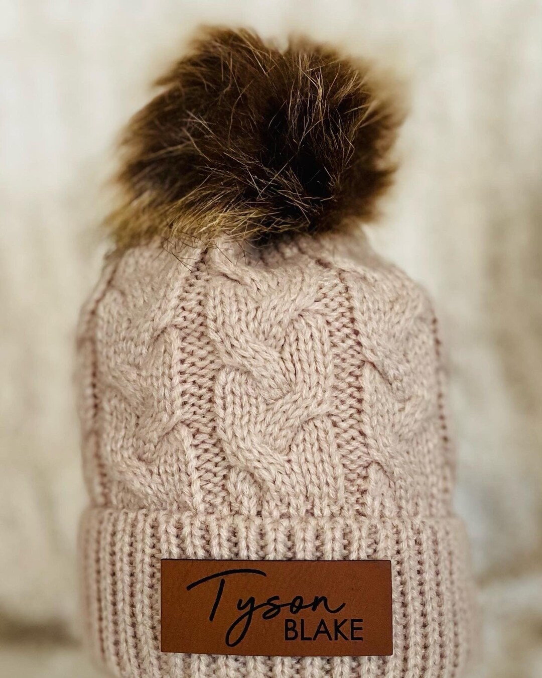 Infant Pom Pom Beanie (0-12 Months), Child Pom Pom Beanie, Custom ...